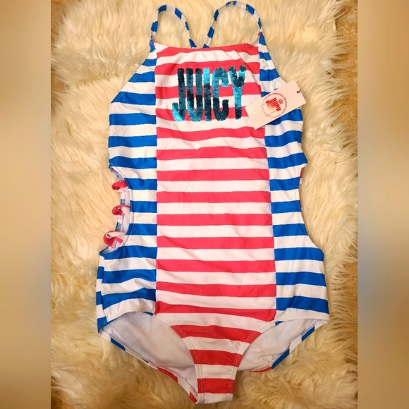 Juicy Couture | Swim | Juicy Couture Girls Size 6 Swimsuit Sequins Cut ...